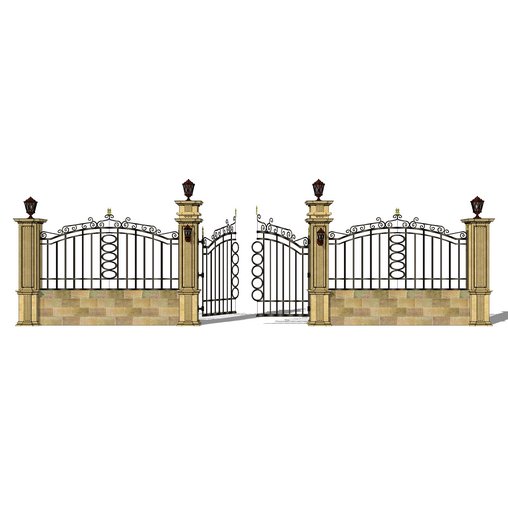 Gate 3d model Buy Download 3dbrute