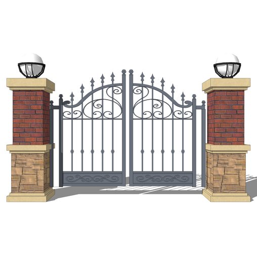 Gate 3d model Buy Download 3dbrute