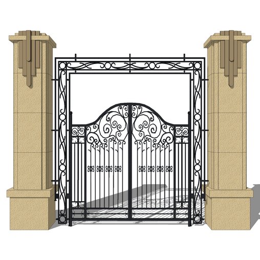 Gate 3d model Buy Download 3dbrute