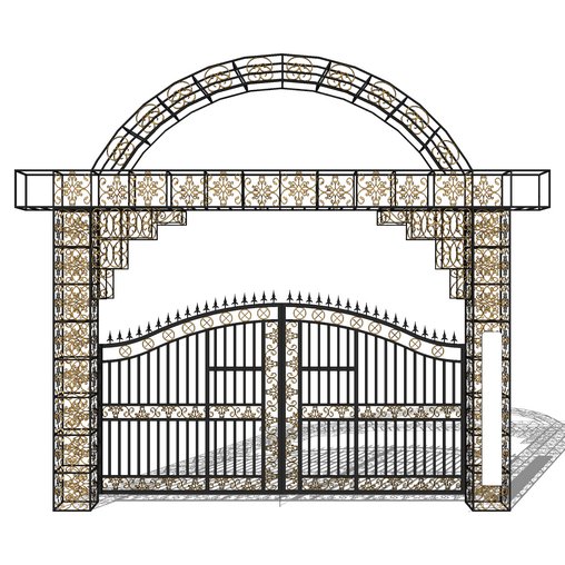 Gate 3d model Buy Download 3dbrute