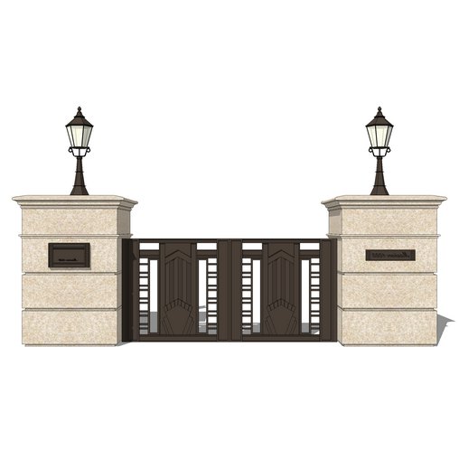 Gate 3d model Buy Download 3dbrute