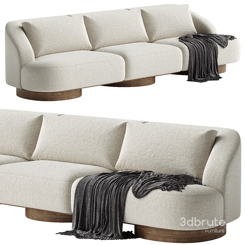 ATHENA 4-SEATER SOFA 3d model Buy Download 3dbrute