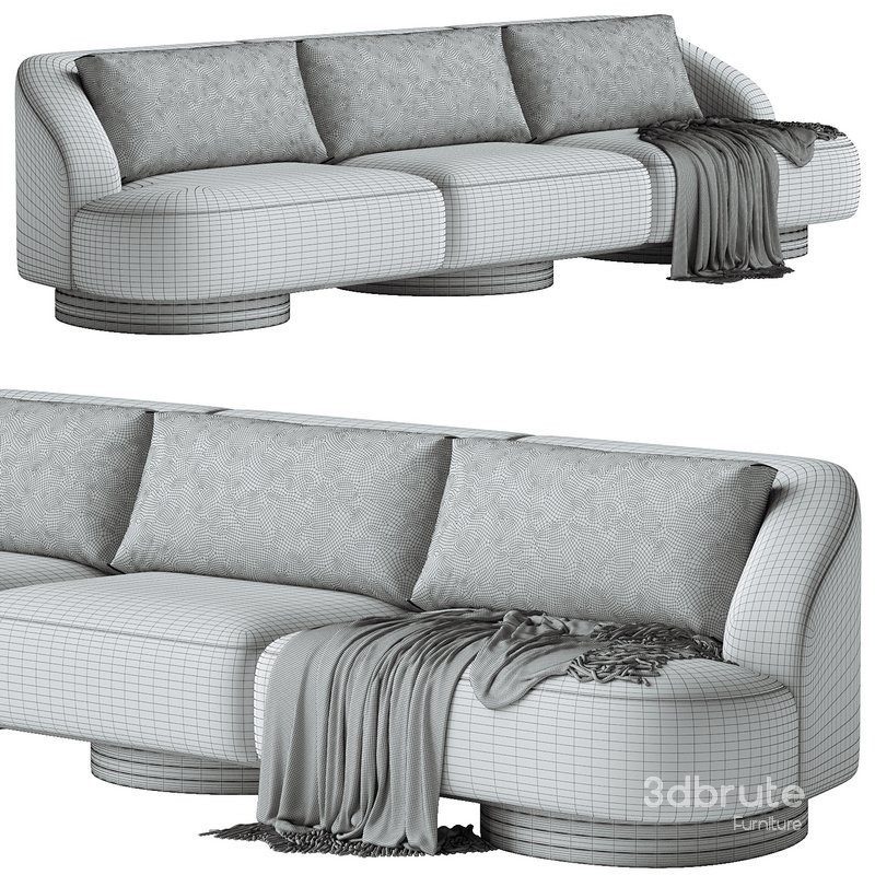 ATHENA 4-SEATER SOFA 3d model Buy Download 3dbrute