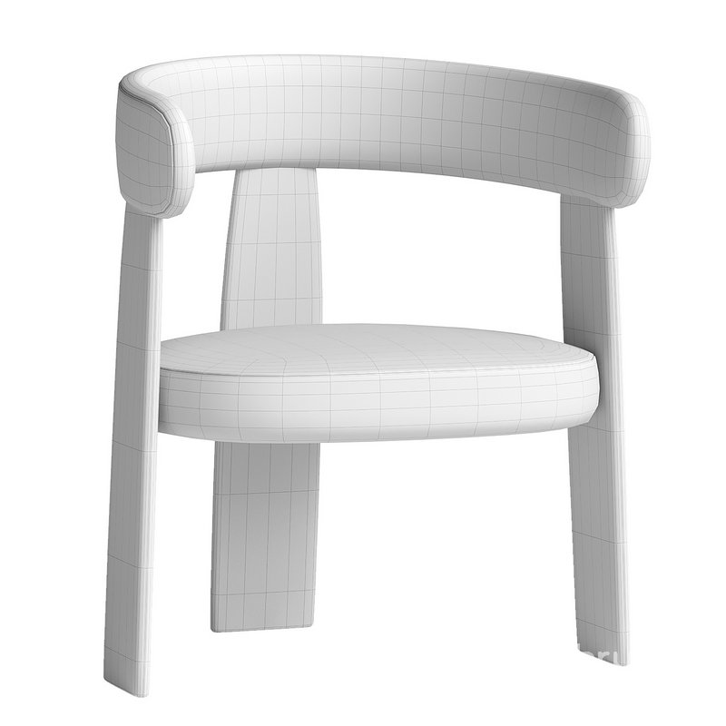 Oru chair by Andreu World 3d model Buy Download 3dbrute