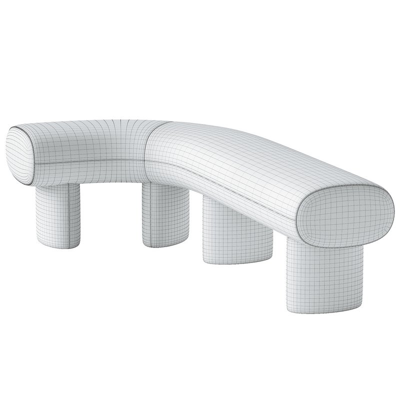 Asah bench Wade Logan 3d model Buy Download 3dbrute