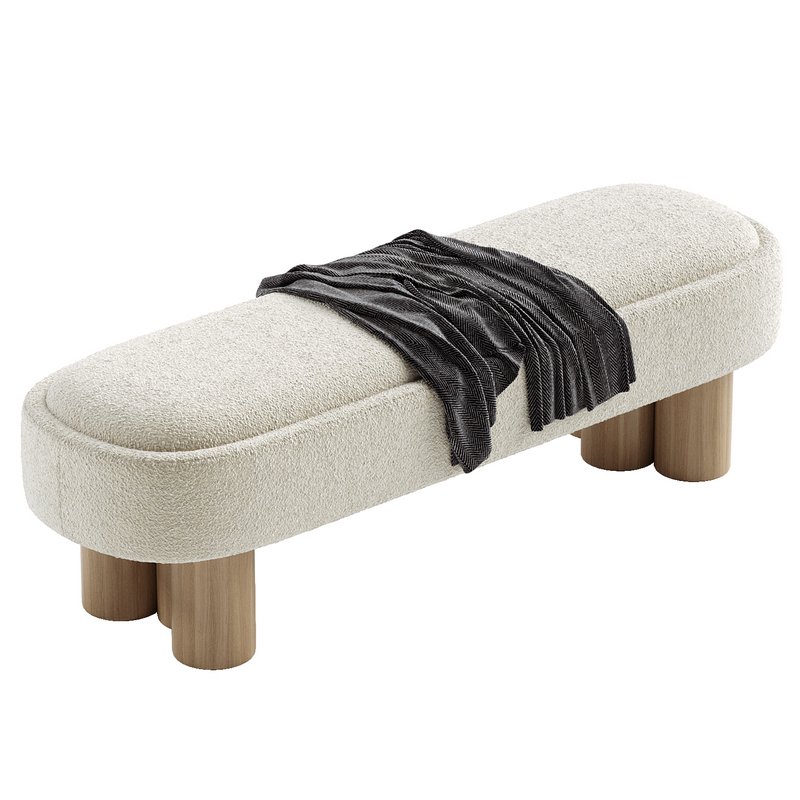 KATIANNA BOUCLE BENCH 3d model Buy Download 3dbrute
