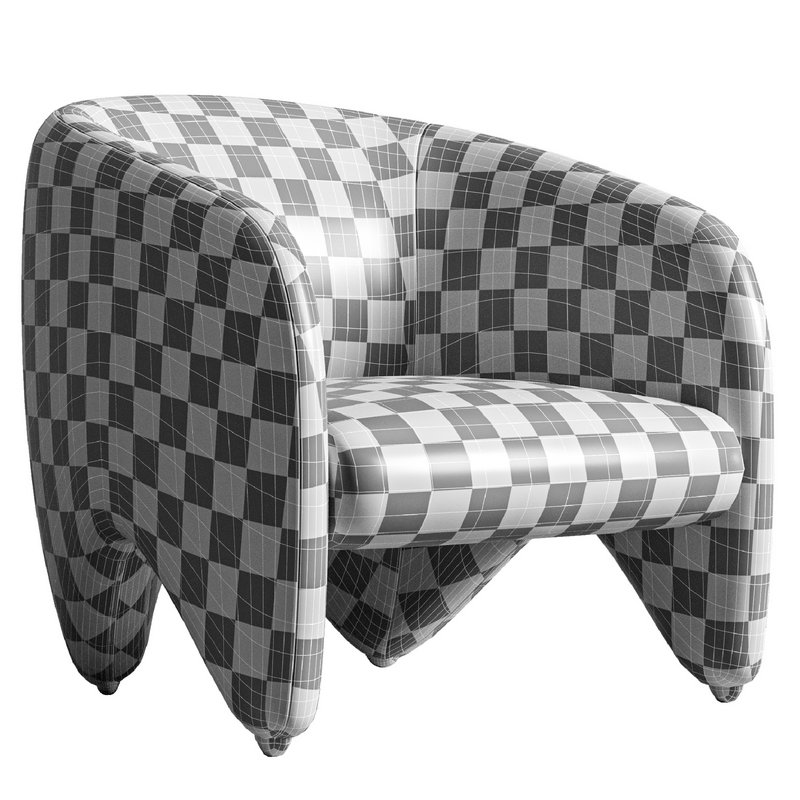Yuzu Armchair By Arflex 3d model Buy Download 3dbrute