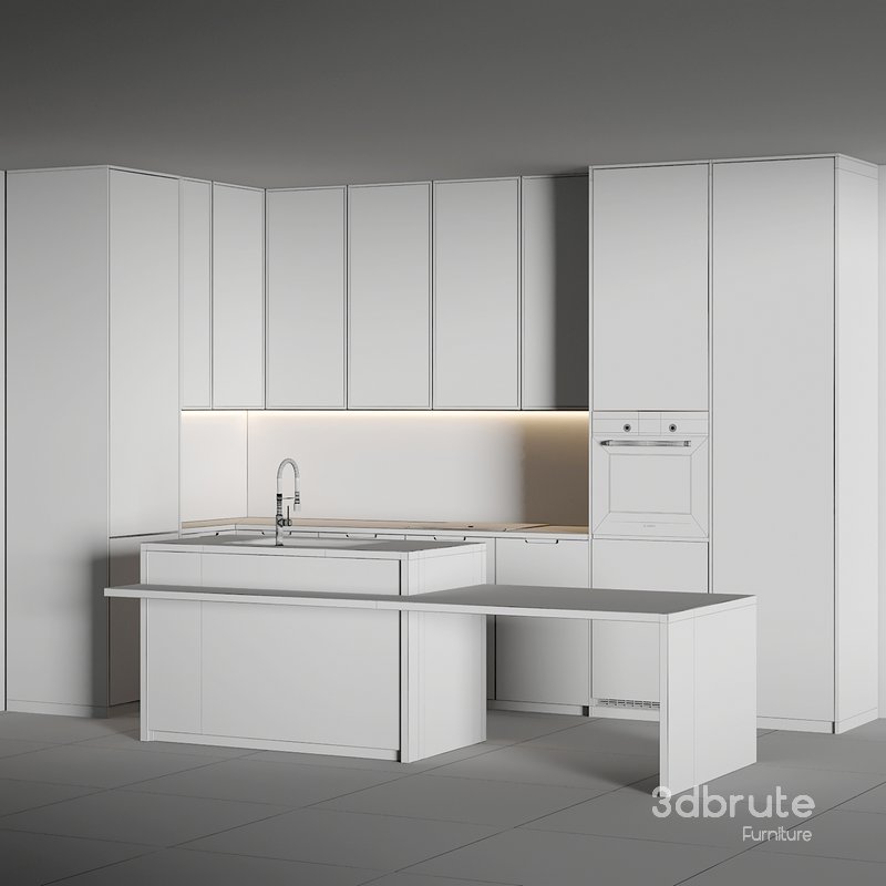 Kitchen 27 3d model Buy Download 3dbrute