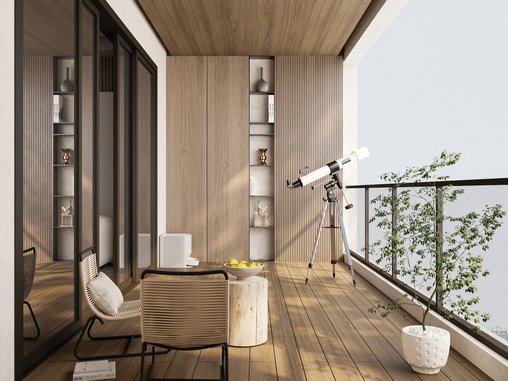 Modern balcony 3d model Buy Download 3dbrute