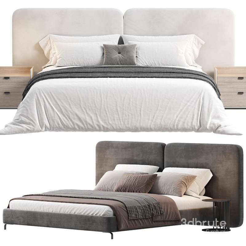 Tatlin Cover Bed by Rodolfo Dordoni 3d model Buy Download 3dbrute