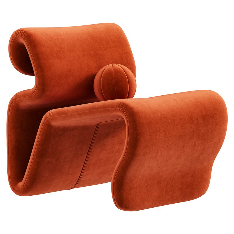 Artilleriet Etcetera Fabric Lounge Chair and Footstool crassevig 3d ...