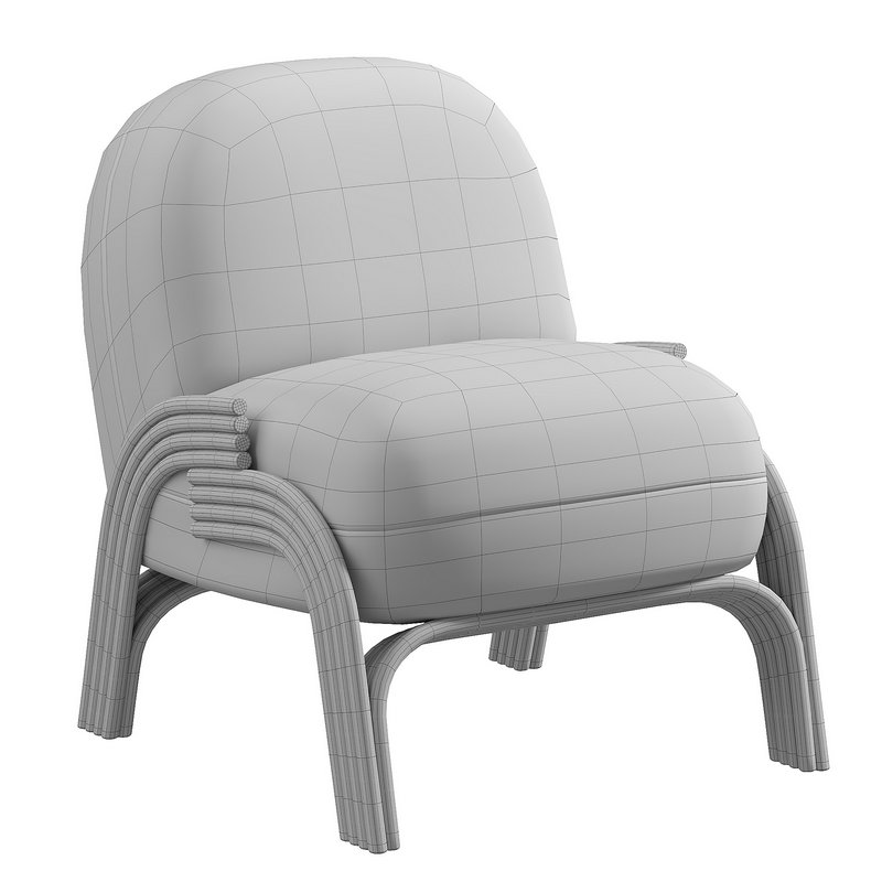 Fauteuil bouclette Armchair 3d model Buy Download 3dbrute