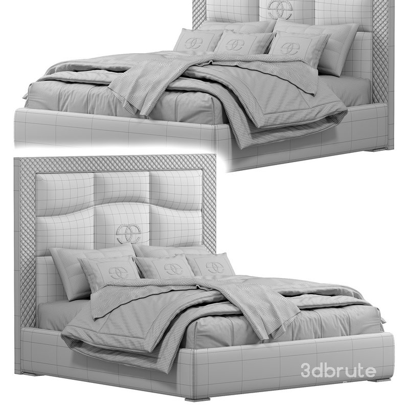 NOIR BED 3d model Buy Download 3dbrute