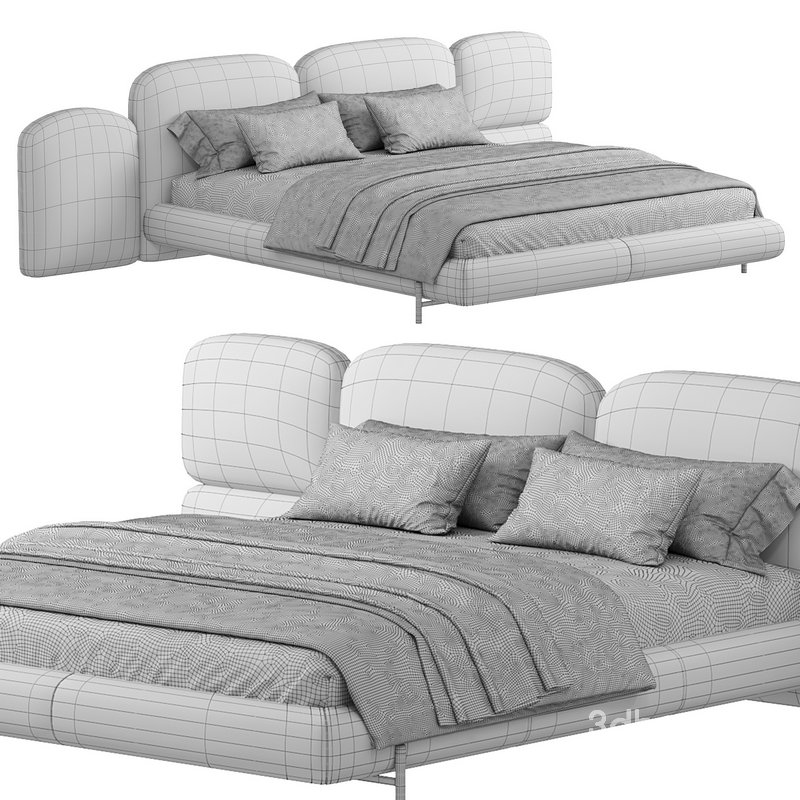 STONE Bed 3d model Buy Download 3dbrute