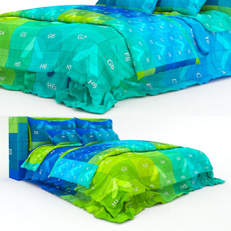 Bed 01 3d model Buy Download 3dbrute