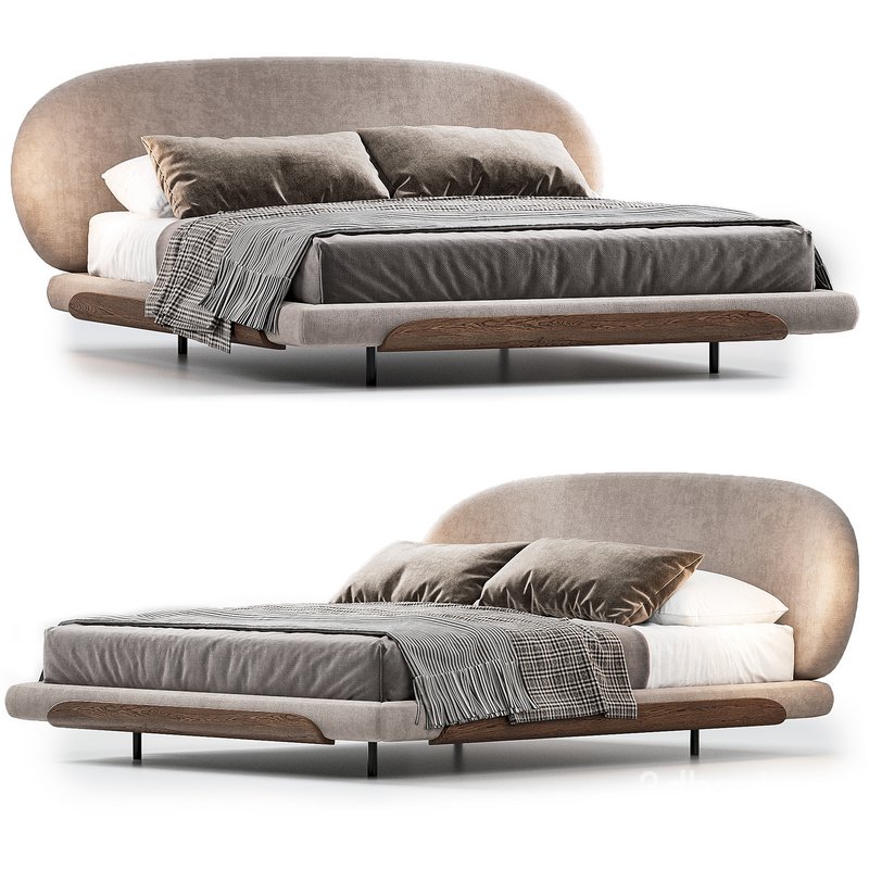 Olos bed by Bonaldo 3d model Buy Download 3dbrute