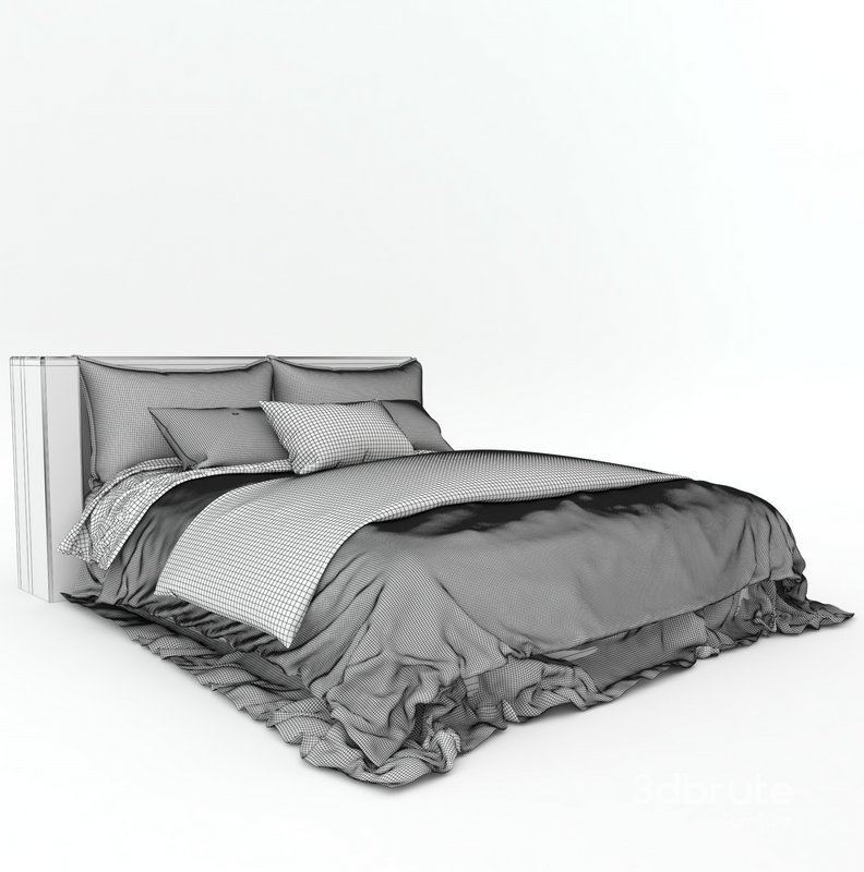 Bed 01 3d model Buy Download 3dbrute