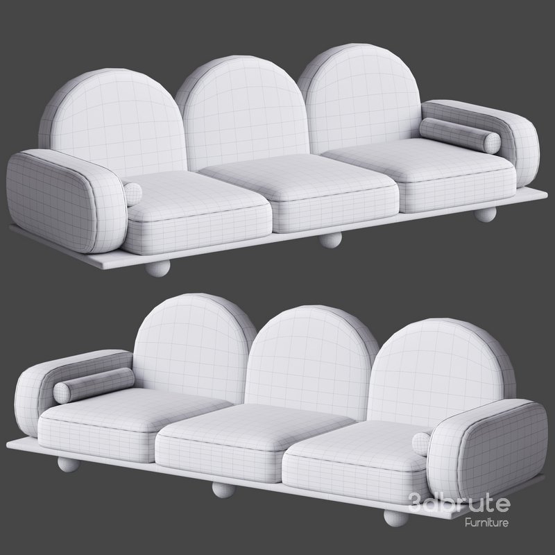 BEICE is a 3 seater sofa 3d model Buy Download 3dbrute