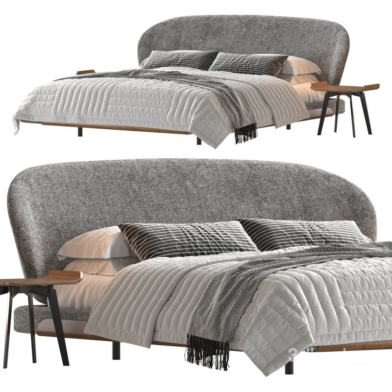 Olos Bed Bonaldo 3d model Buy Download 3dbrute