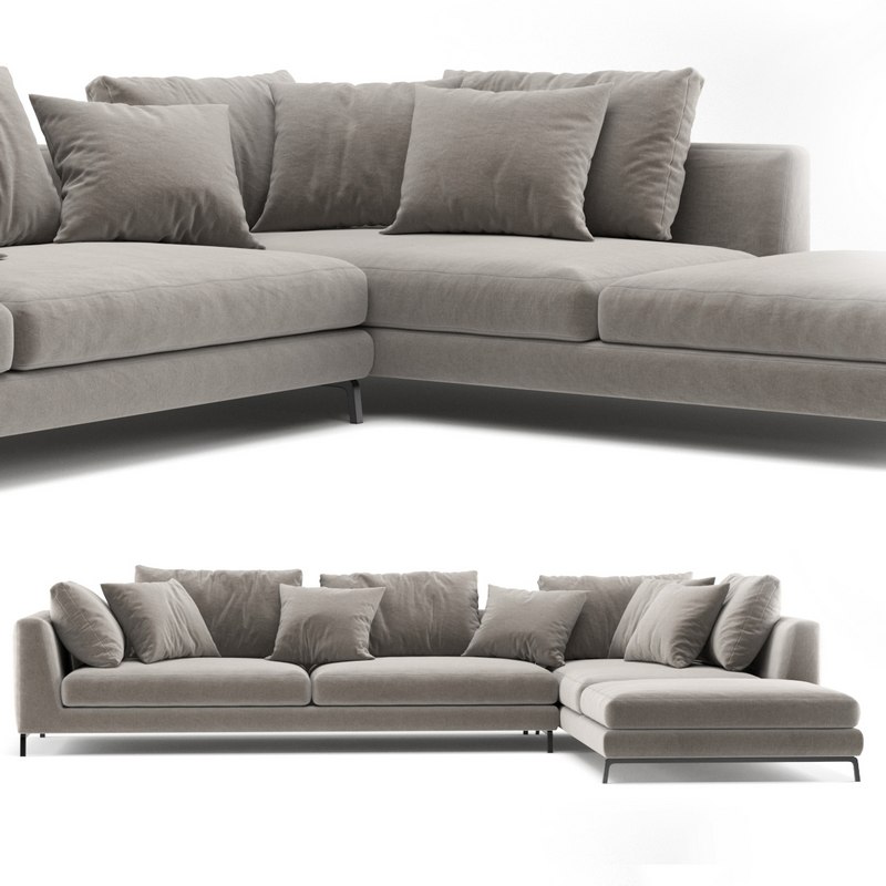 Ray sofa - B&B 3d model Buy Download 3dbrute
