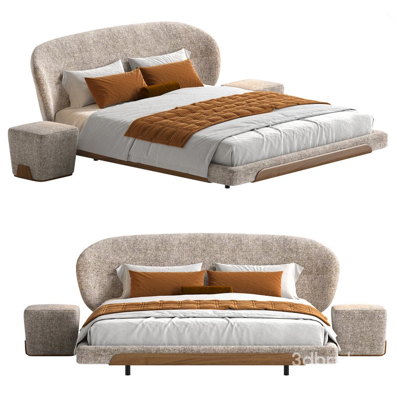 Olos Bed Bonaldo 3d model Buy Download 3dbrute