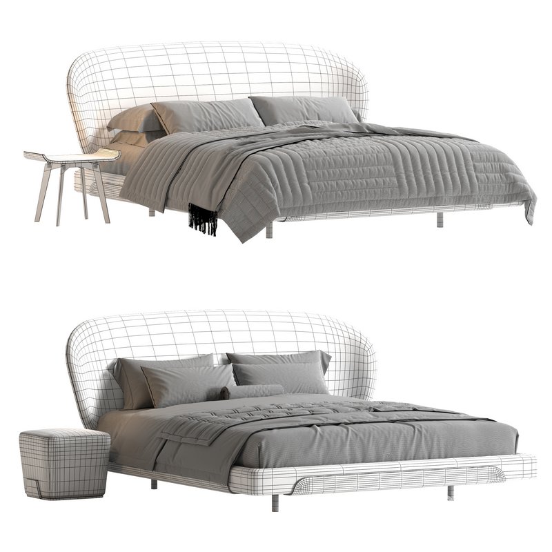 Olos Bed Bonaldo 3d model Buy Download 3dbrute