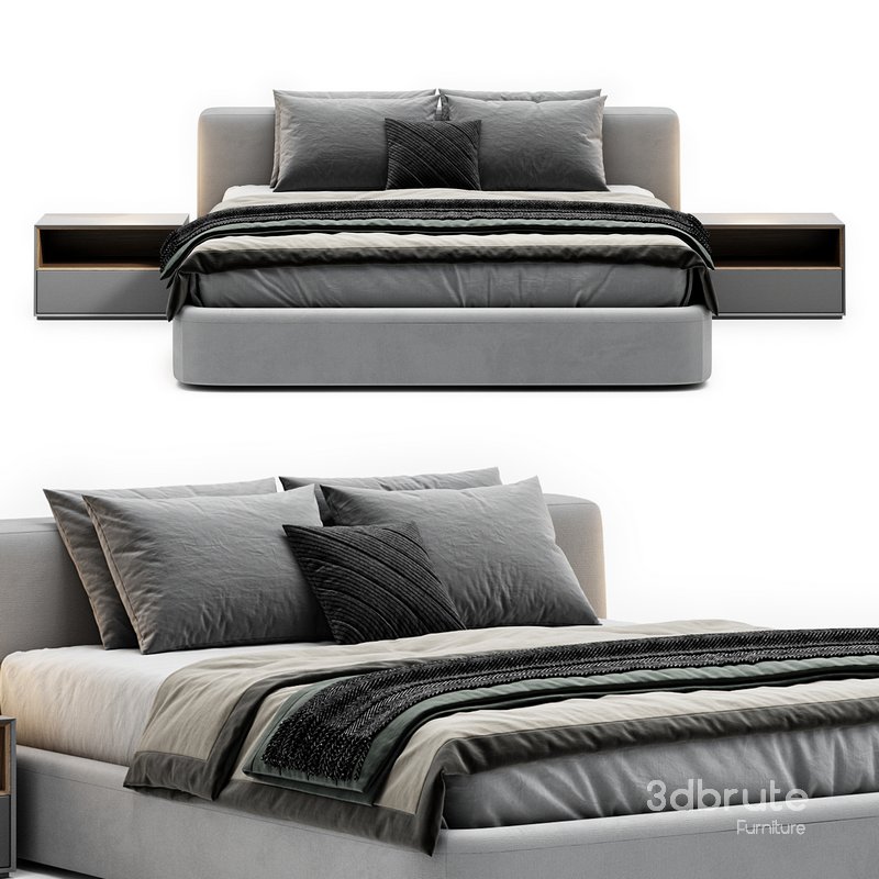 Siena bed by Como 3d model Buy Download 3dbrute
