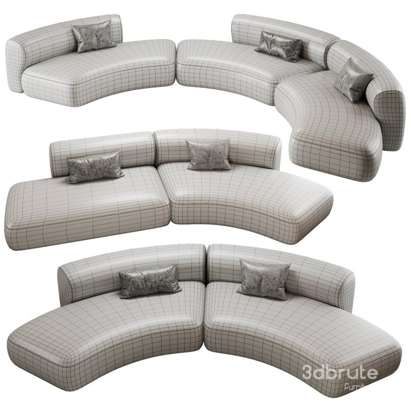 MDF ITALIA Cosy Curve Sofa 3d model Buy Download 3dbrute