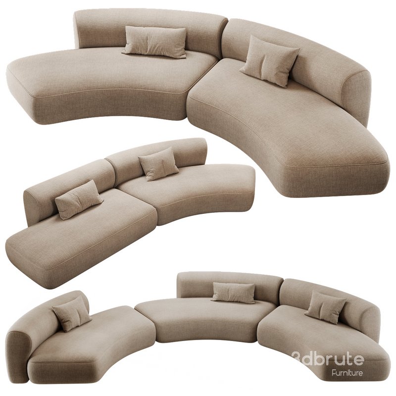 MDF ITALIA Cosy Curve Sofa 3d model Buy Download 3dbrute