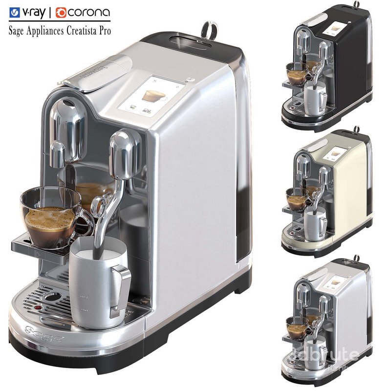 Sage Creatista Pro Coffee Machine 3d model Buy Download 3dbrute