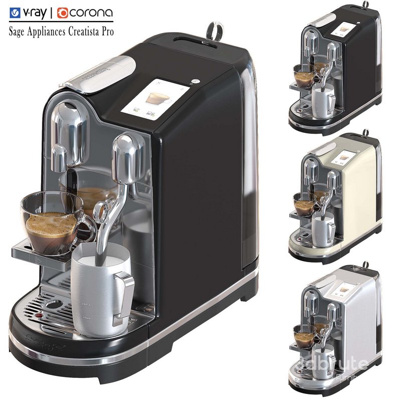 Sage Creatista Pro Coffee Machine 3d model Buy Download 3dbrute