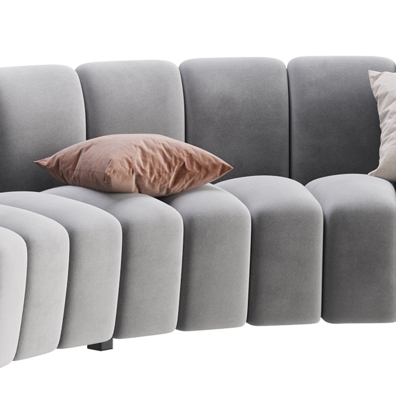 Lando modular curved seat 3d model Buy Download 3dbrute