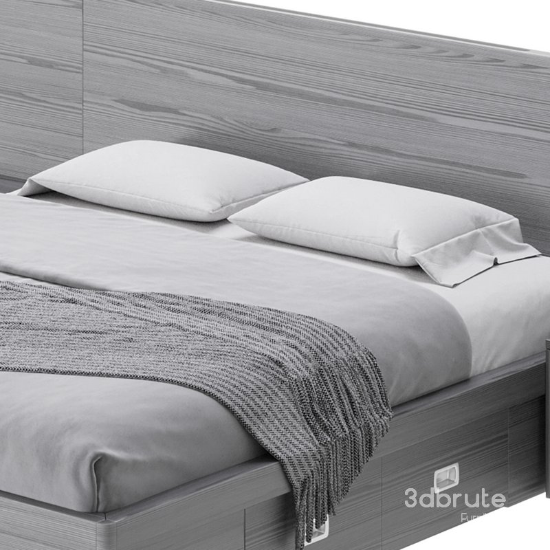 Lilas bed by Gallotti&Radice 3d model Buy Download 3dbrute