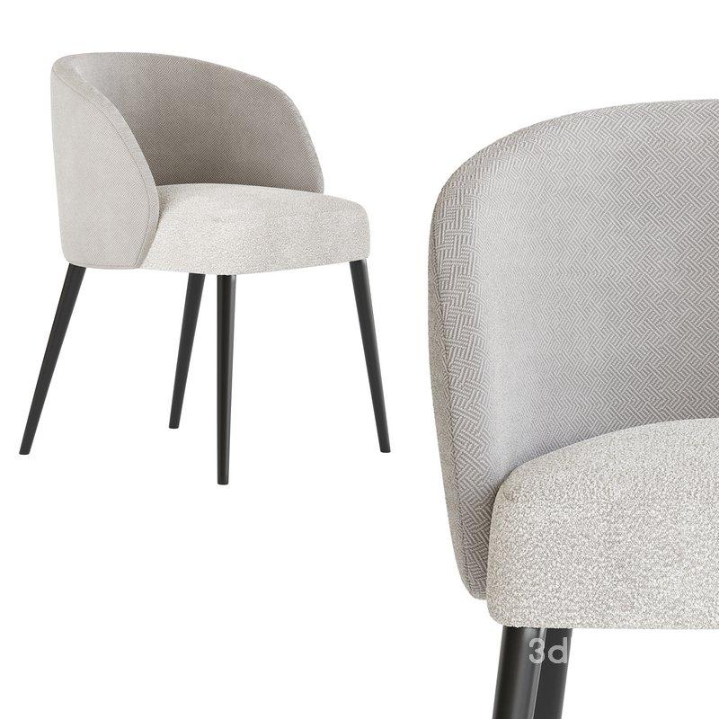 CHOCOLATE ICONIC UPHOLSTERED CHAIR 3d model Buy Download 3dbrute