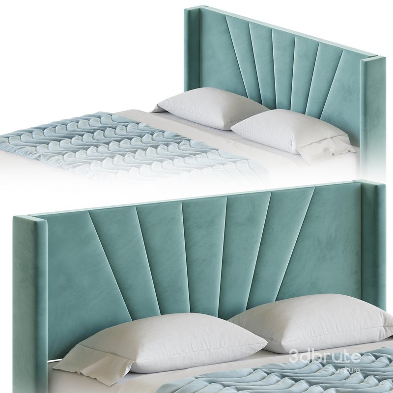 Lilas bed by Gallotti&Radice 3d model Buy Download 3dbrute