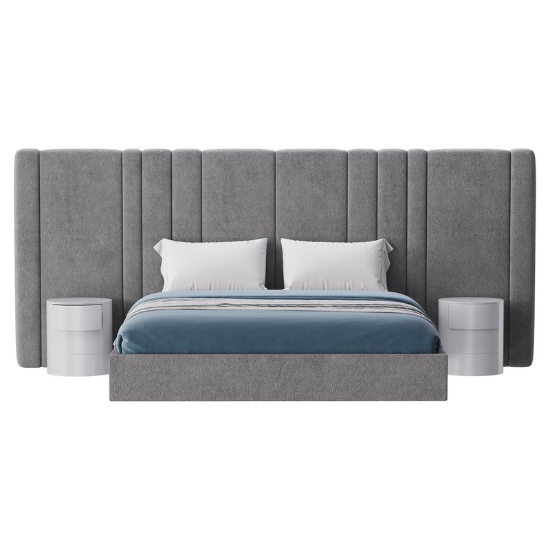 Lilas bed by Gallotti&Radice 3d model Buy Download 3dbrute