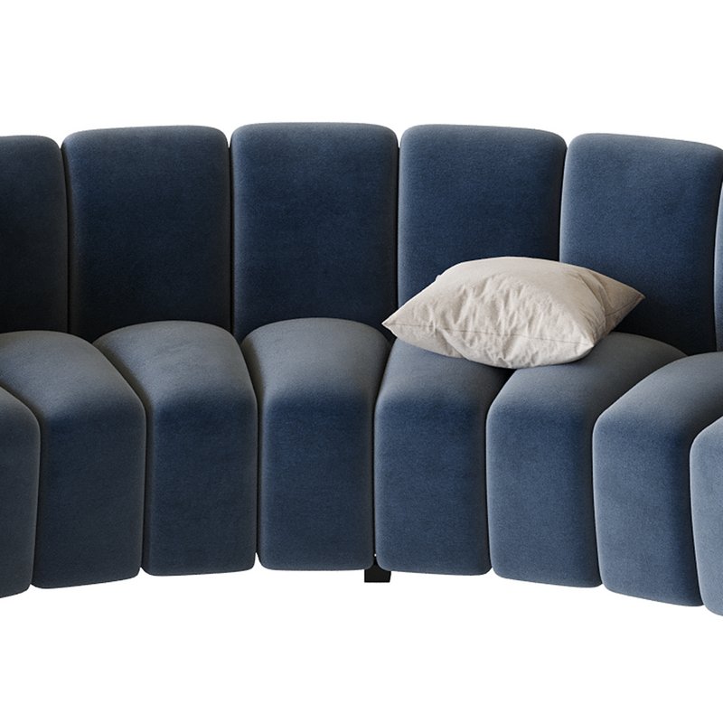 Lando modular curved seat 3d model Buy Download 3dbrute