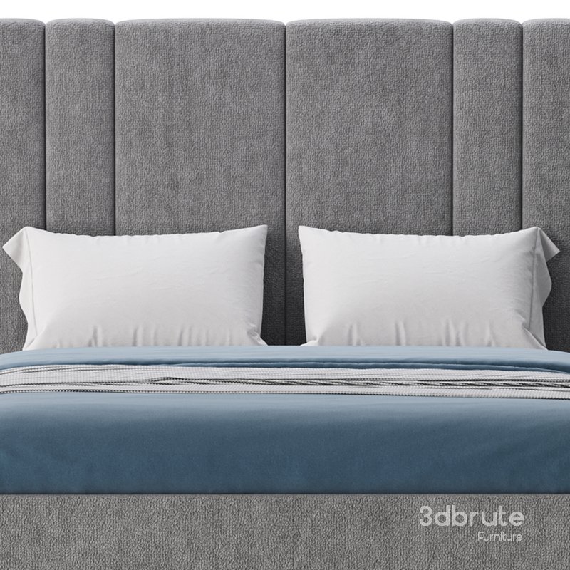 Lilas bed by Gallotti&Radice 3d model Buy Download 3dbrute