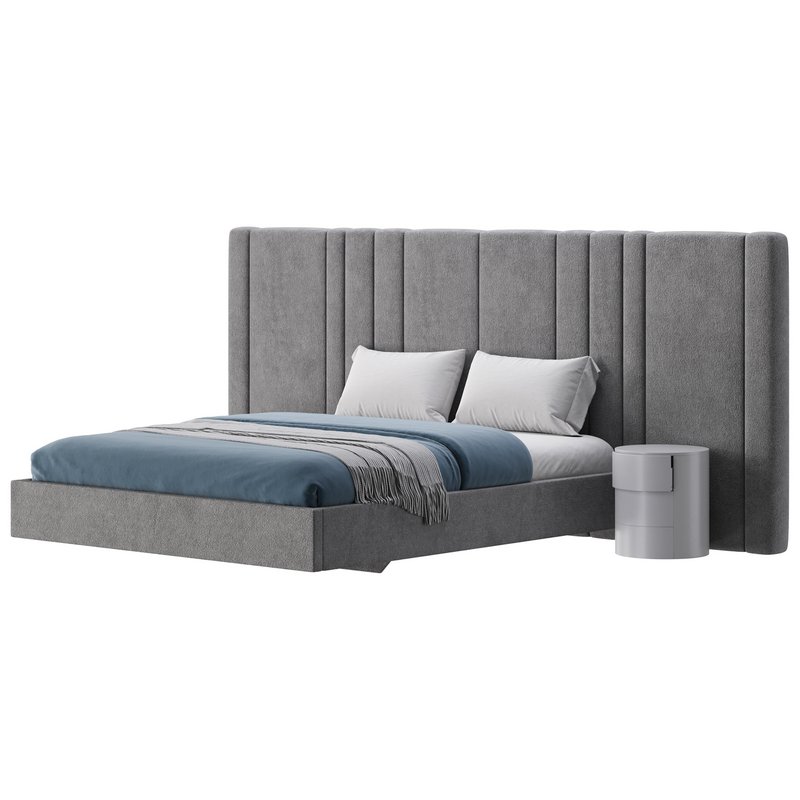 Lilas bed by Gallotti&Radice 3d model Buy Download 3dbrute