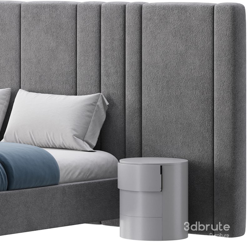 Lilas bed by Gallotti&Radice 3d model Buy Download 3dbrute