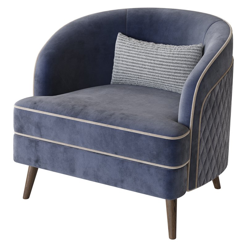 FH-7272 Boston Arm Chairs Pair 3d model Buy Download 3dbrute