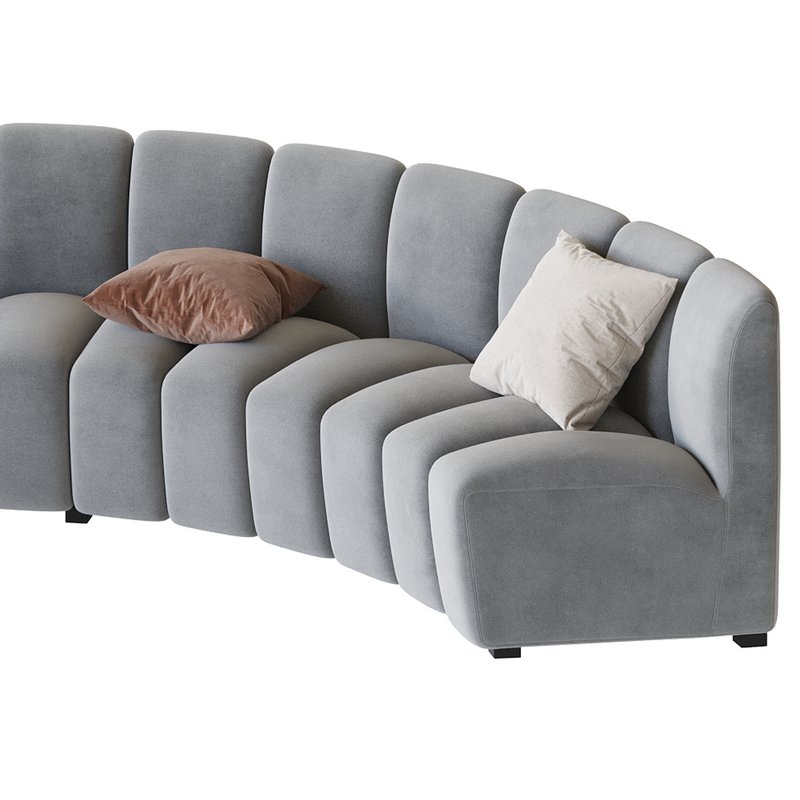 Lando modular curved seat 3d model Buy Download 3dbrute