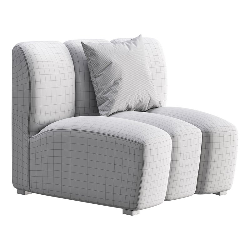 Lando Modular Curved Seat II 3d model Buy Download 3dbrute