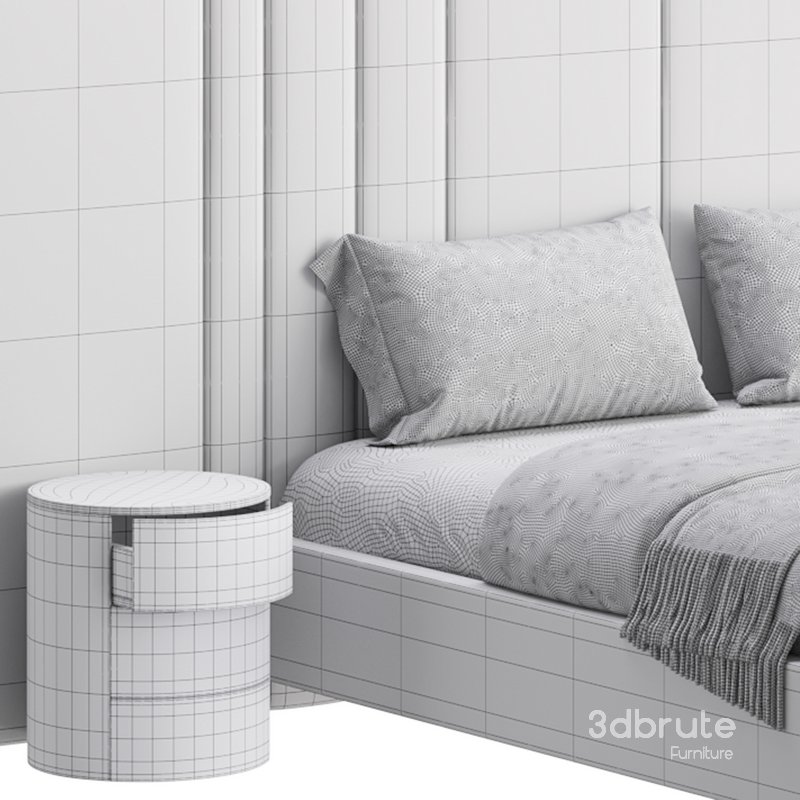 Dharmi bed 3d model Buy Download 3dbrute