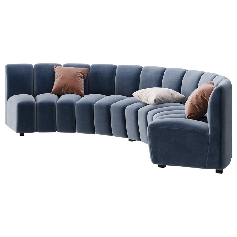 Lando modular curved seat 3d model Buy Download 3dbrute