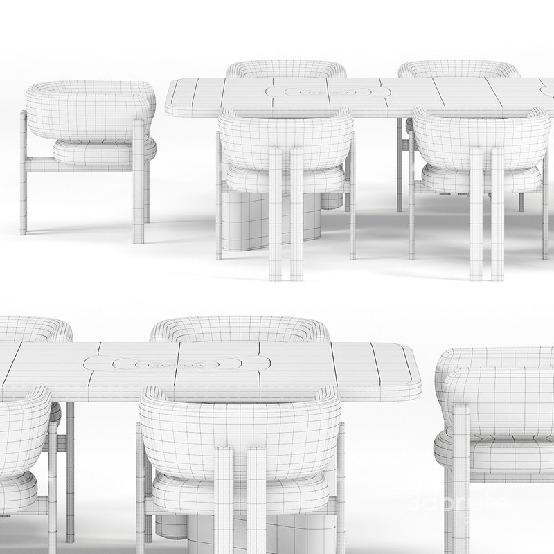 Tabmi Dining Table 3d model Buy Download 3dbrute