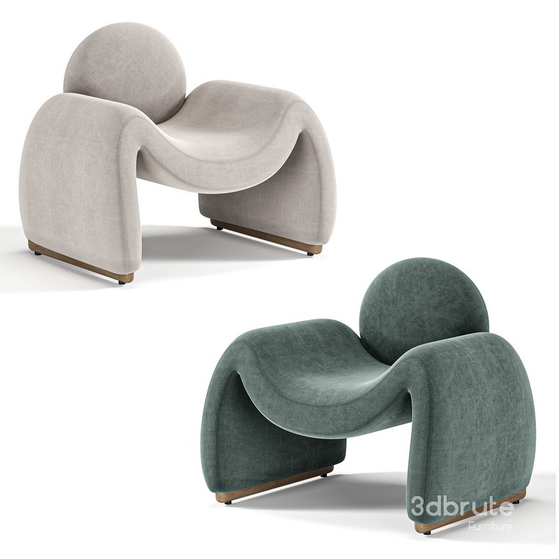 Rocio Chair Knoll Sand By Highfashionhome 3d model Buy Download 3dbrute