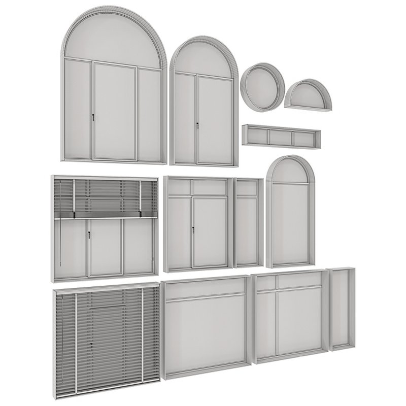 Window set 3d model Buy Download 3dbrute