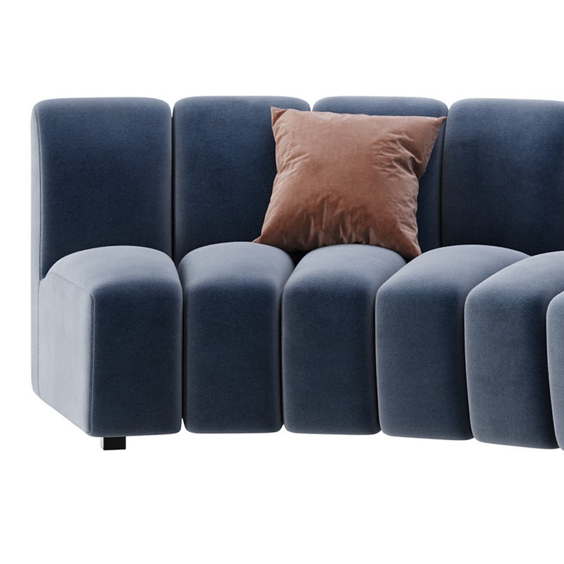 Lando modular curved seat 3d model Buy Download 3dbrute