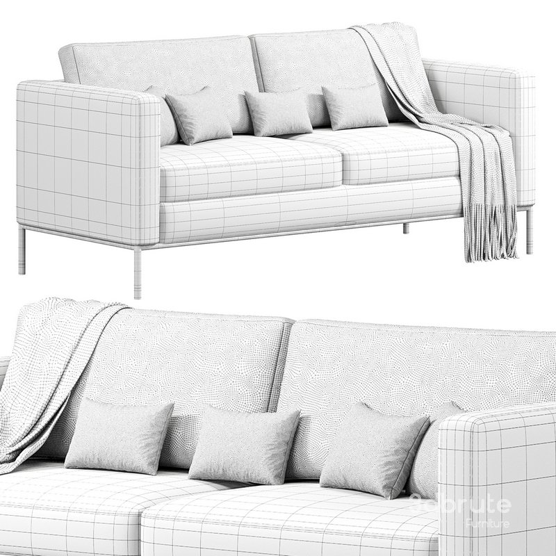 Larson Sofa By Felis 3d model Buy Download 3dbrute
